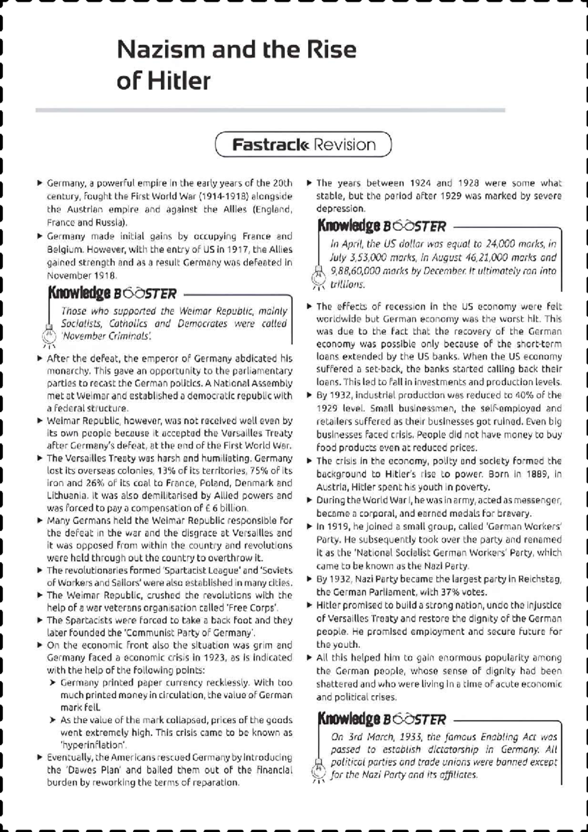 Selfstudys com file - Study it - Nazism and the Rise of Hitler Fastrack ...
