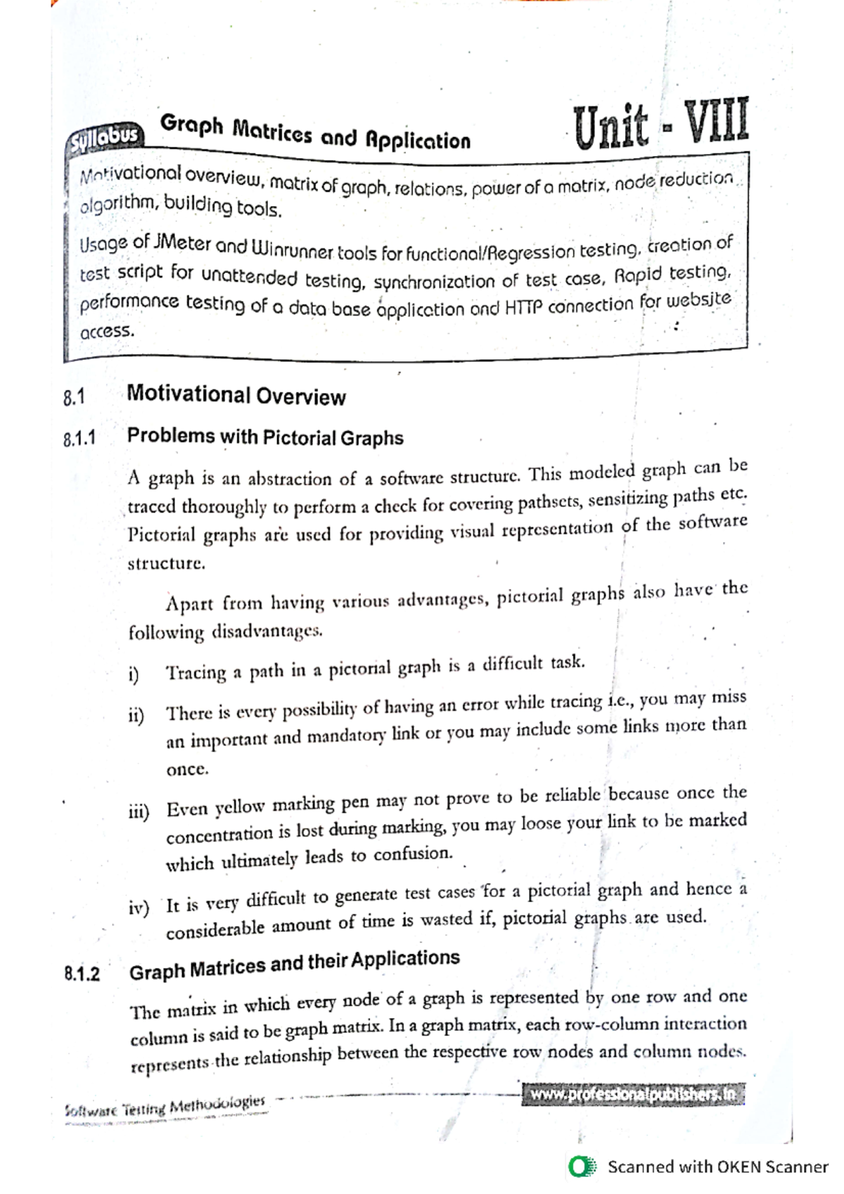 Unit 5 Graph Matrices & Testing Methodologies - R18 JNTUH - Studocu