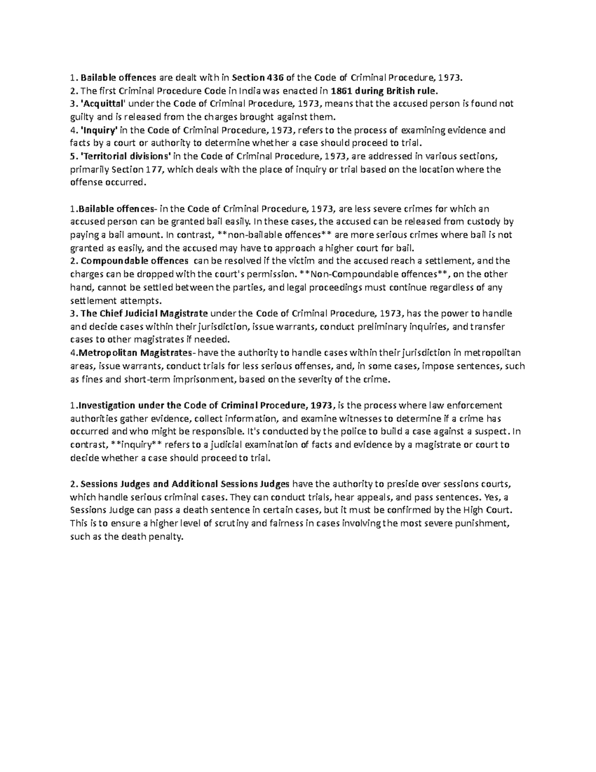 Crpc - Bailable offences are dealt with in Section 436 of the Code of ...