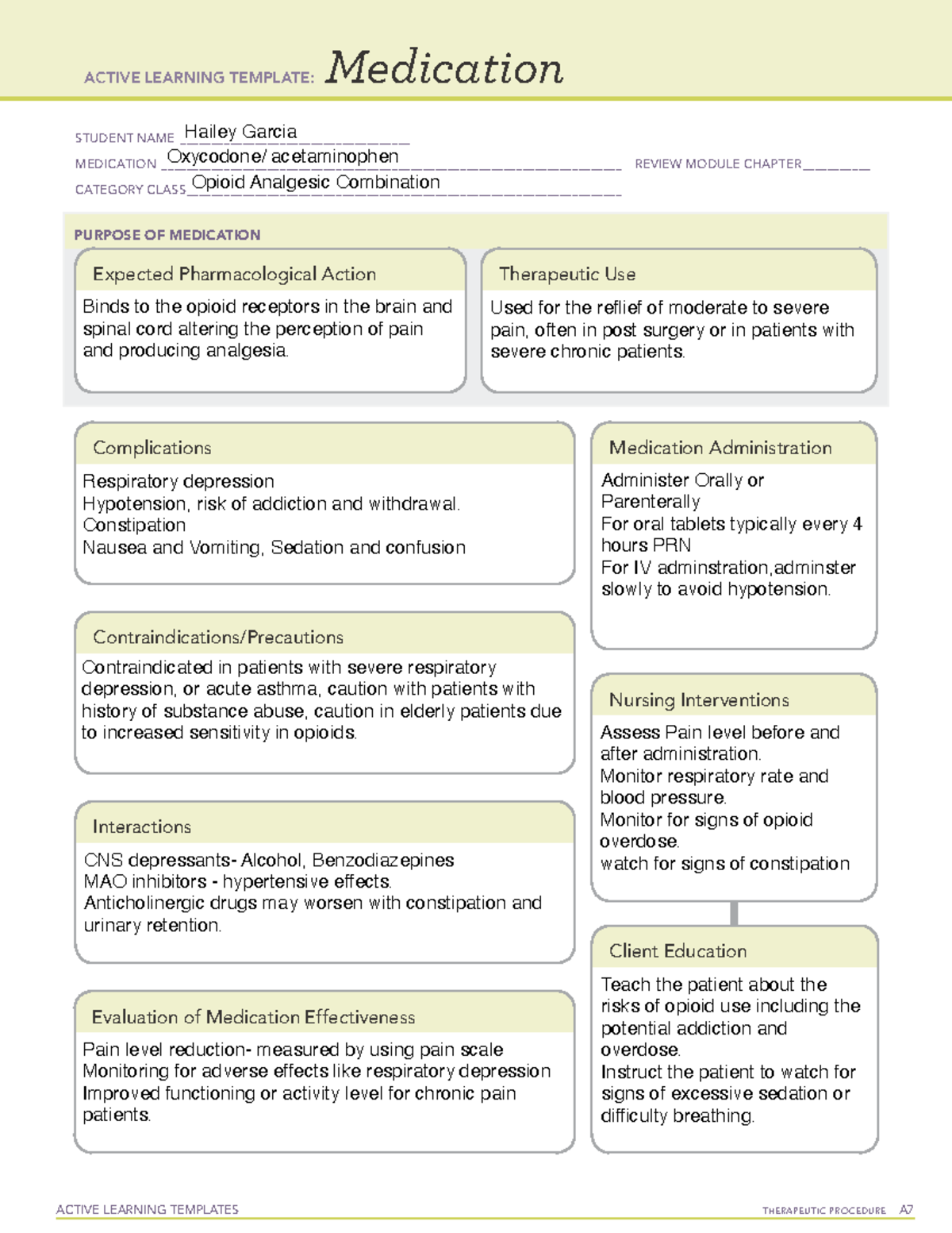 Active Learning Template medication 2 - ACTIVE LEARNING TEMPLATES ...