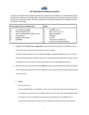 Module 5 Activity PSY-328 - PSY 328 Module Five Activity Template Libbyann T. Parker First, read ...