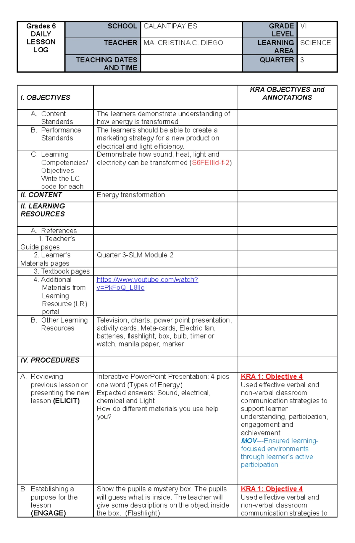 DLP Science 3 Lesson Plan: Understanding Earth’s Landforms & Water ...