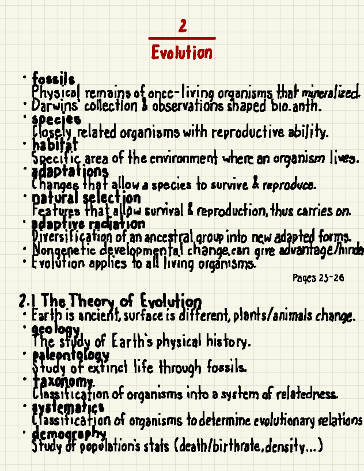 ANTH 102 - 2 - Overview of Chapter 2: Evolution - 2 Evolution fossils ...