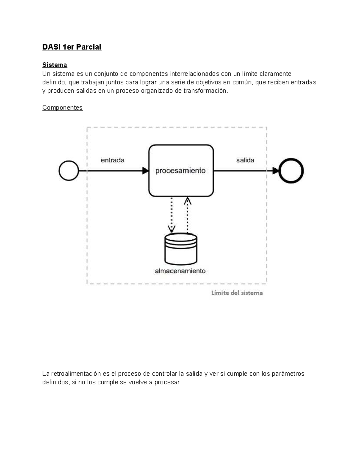 DASI 1er Parcial: Resumen de Sistemas y Procesos Organizacionales - Studocu