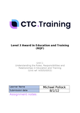 [Solved] Explain how the teaching role involves working with other - L ...