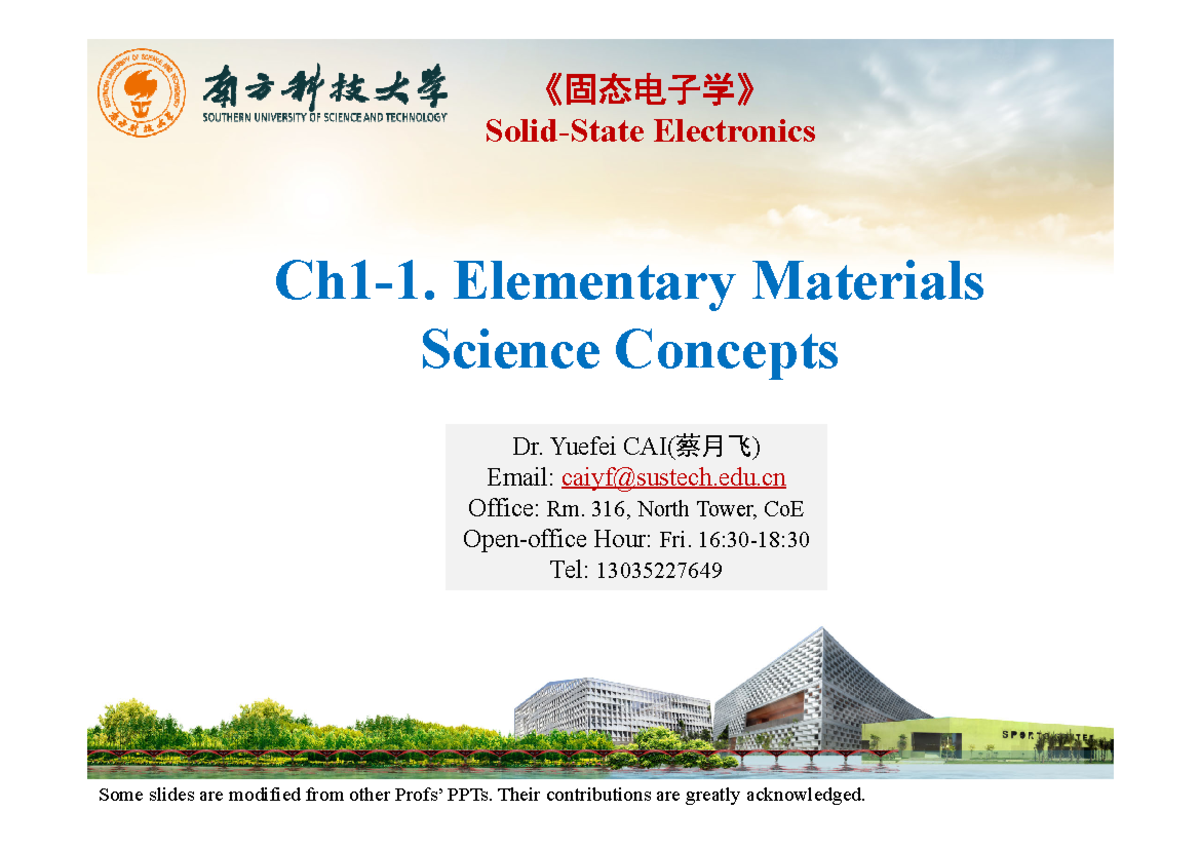 Lecture 2 - Solid-State Electronics Overview (Course Code: ELEC203 ...