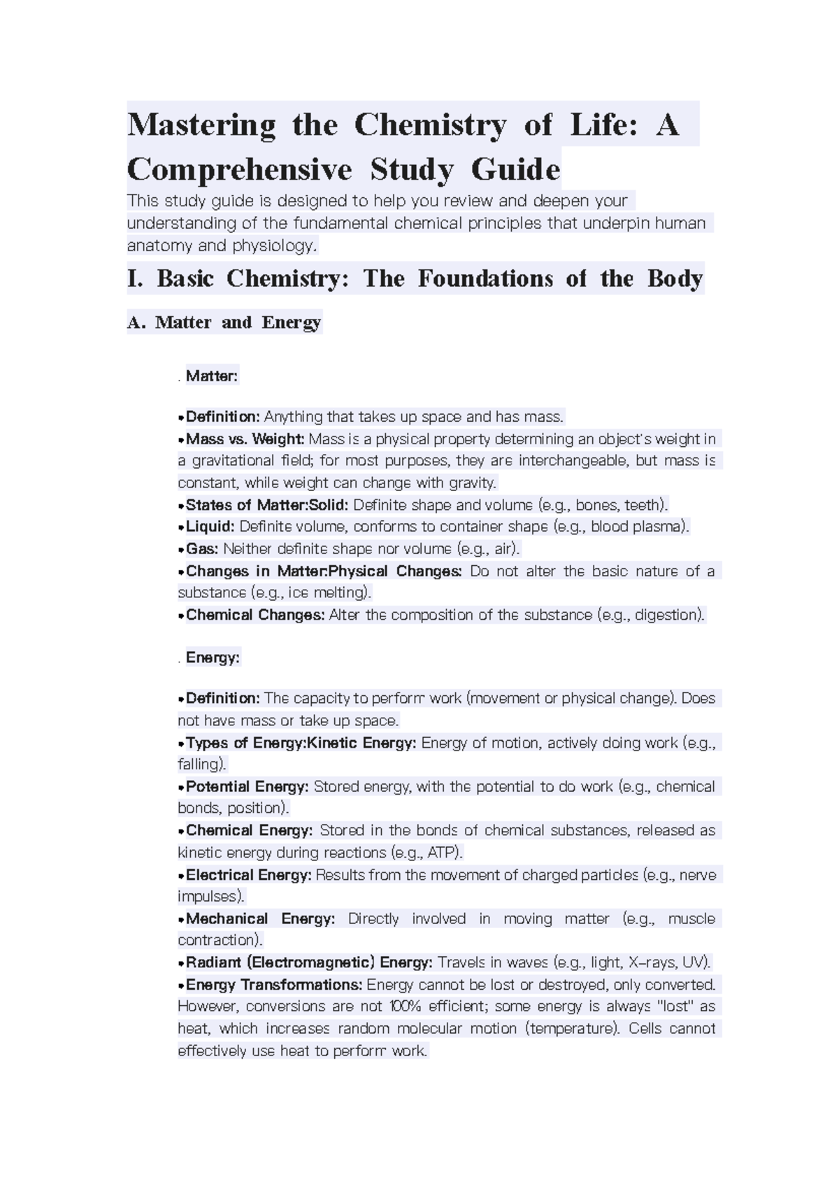 CHEM 101: Mastering Basic Chemistry for Anatomy & Physiology - Studocu