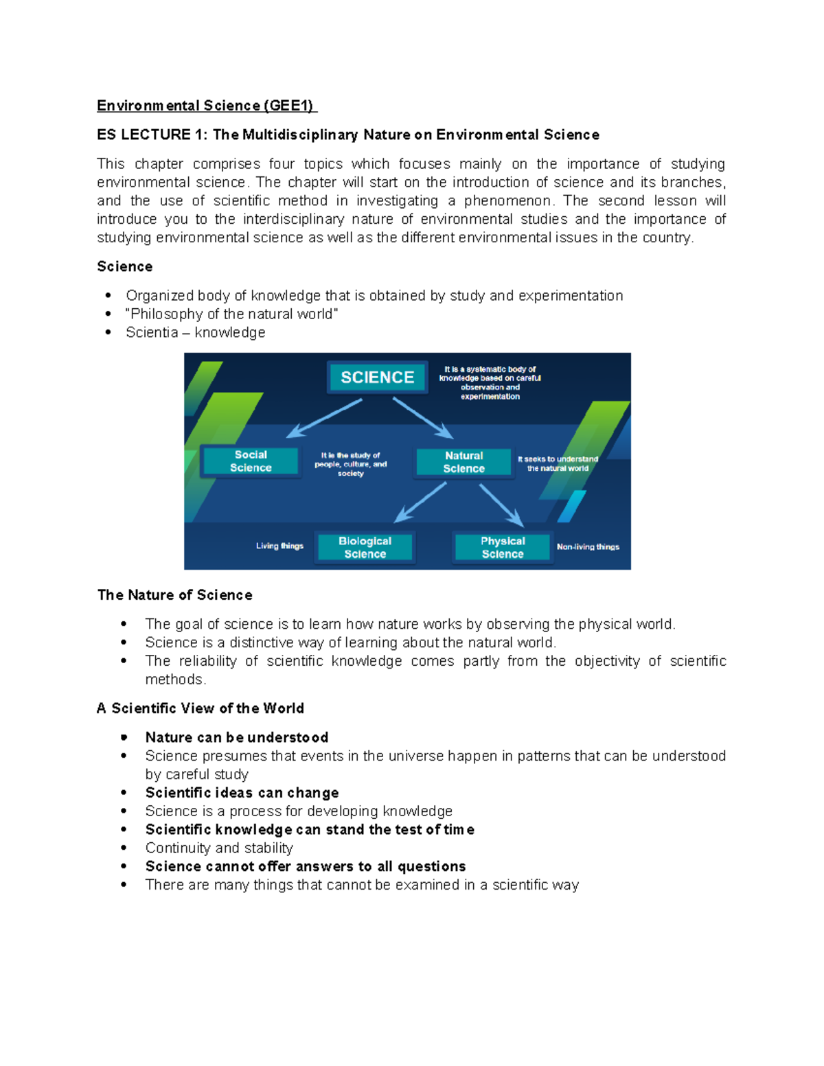 GEE1-Lesson 1-4 - Environmental Science - Environmental Science (GEE1 ...