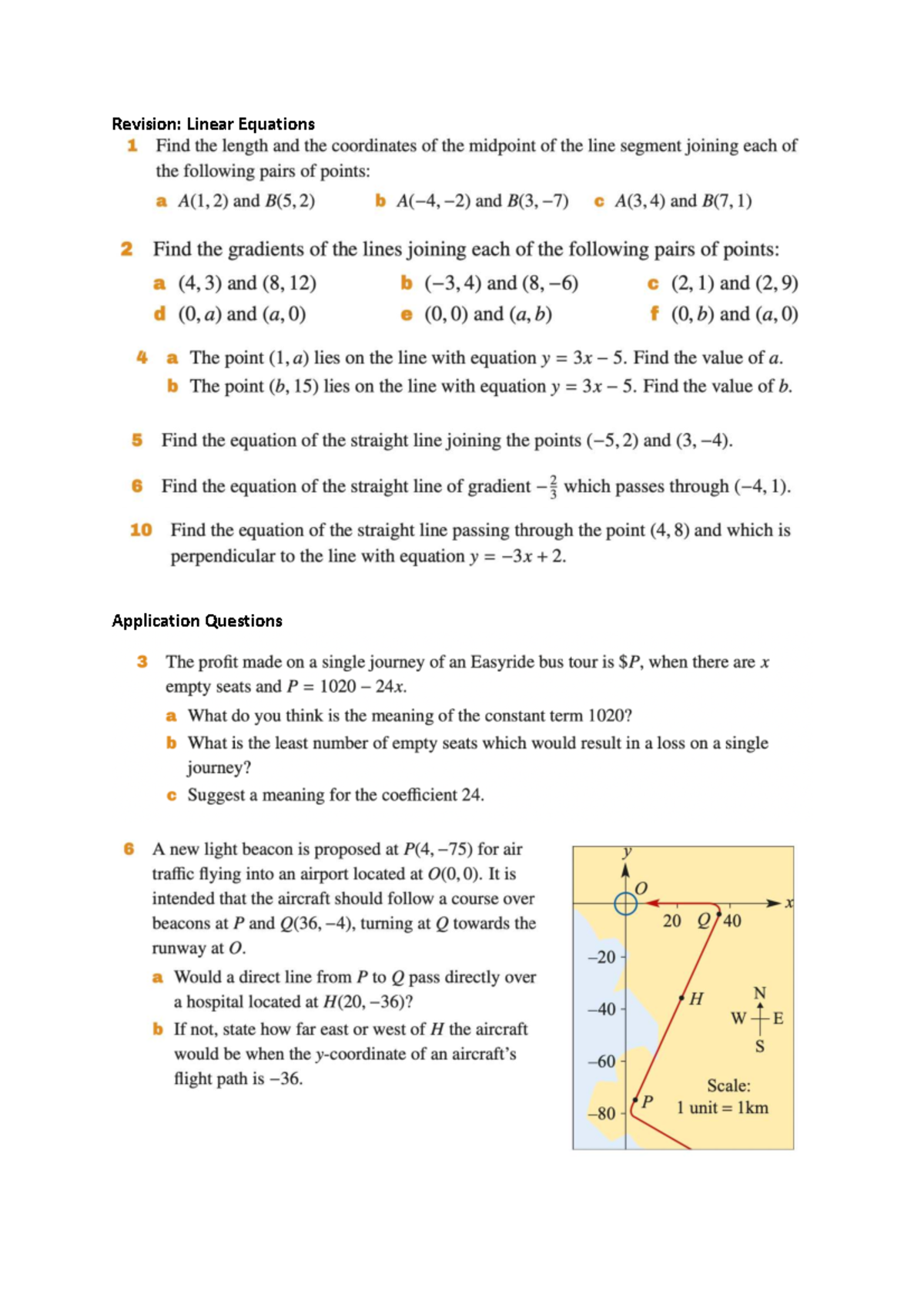 Revision: Linear Equations - Midpoint, Gradients & Applications - Studocu