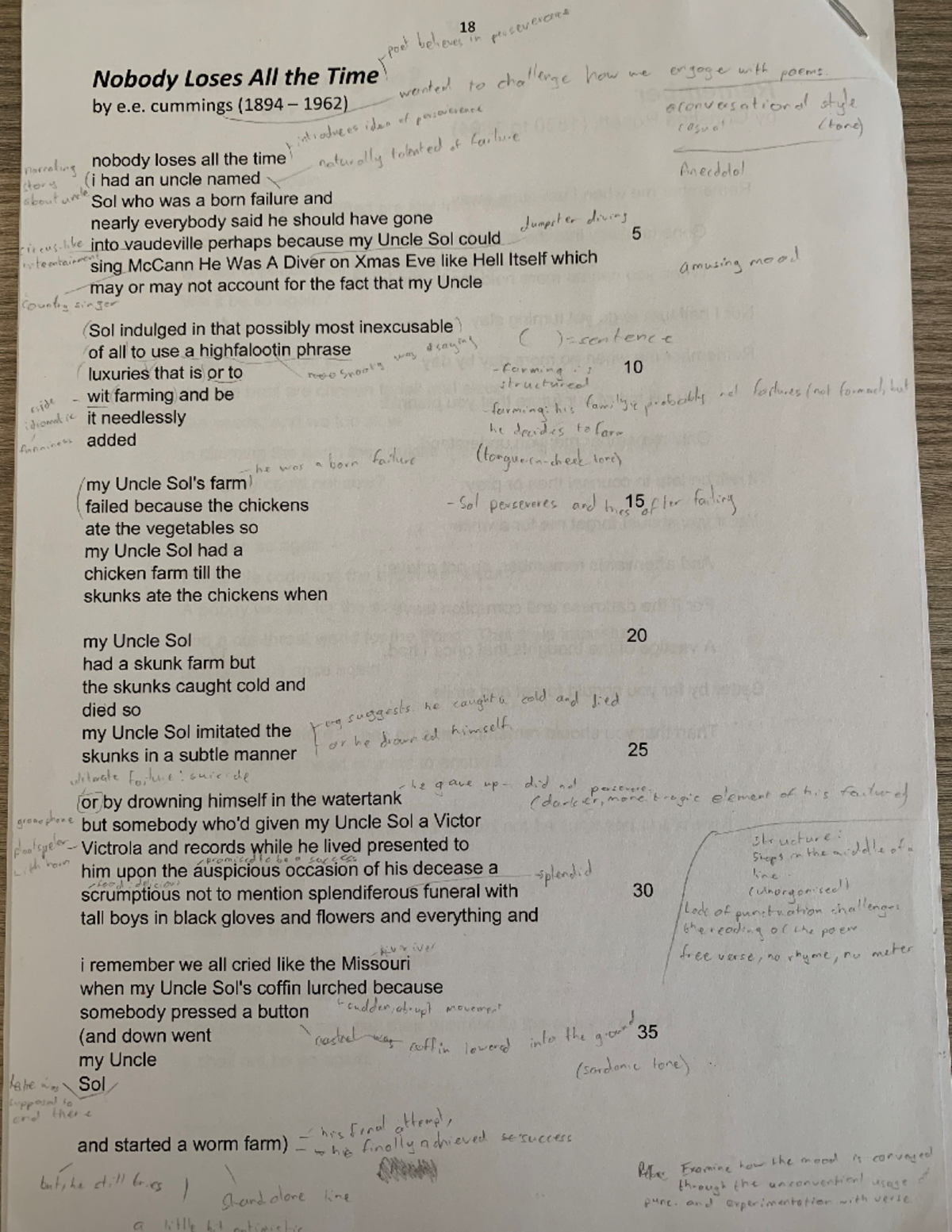 Nobody Loses All The Time - cummings personerence aconversational style ...