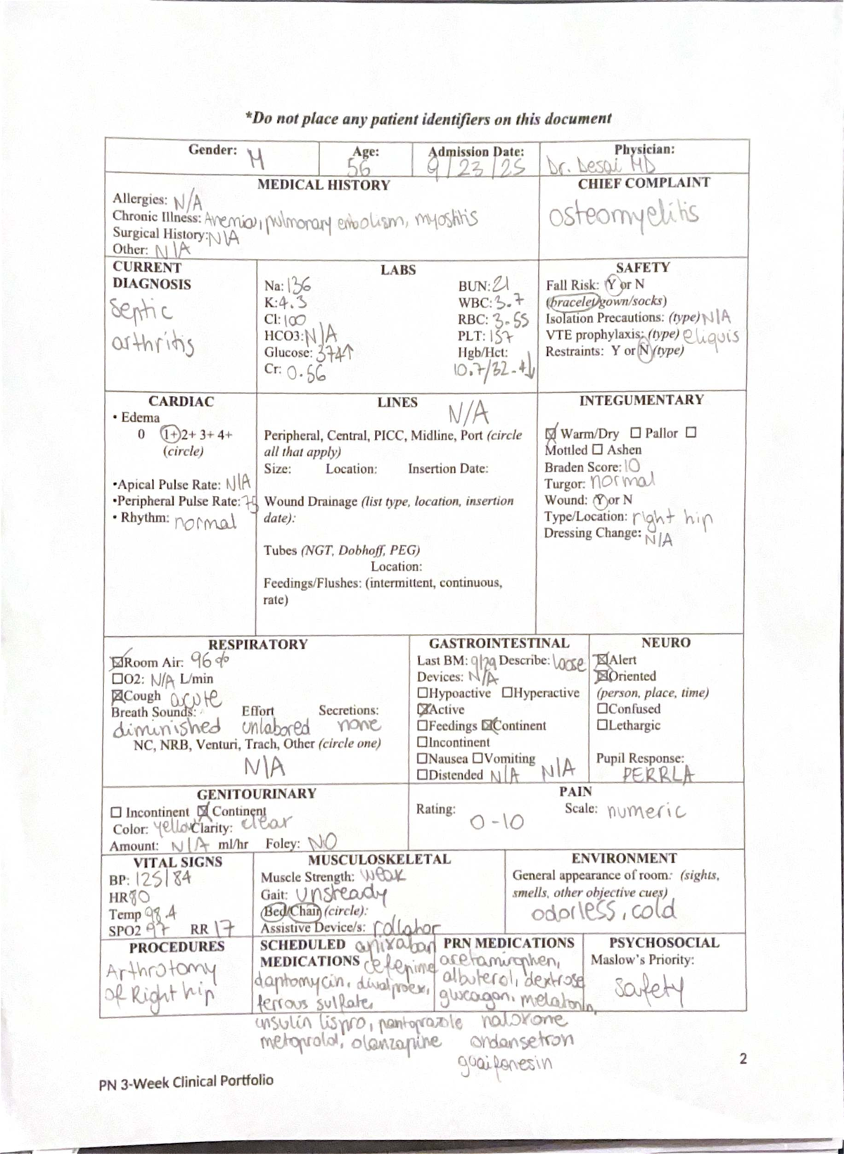 Clinical Rotation: Patient Assessment and Medical History Overview ...