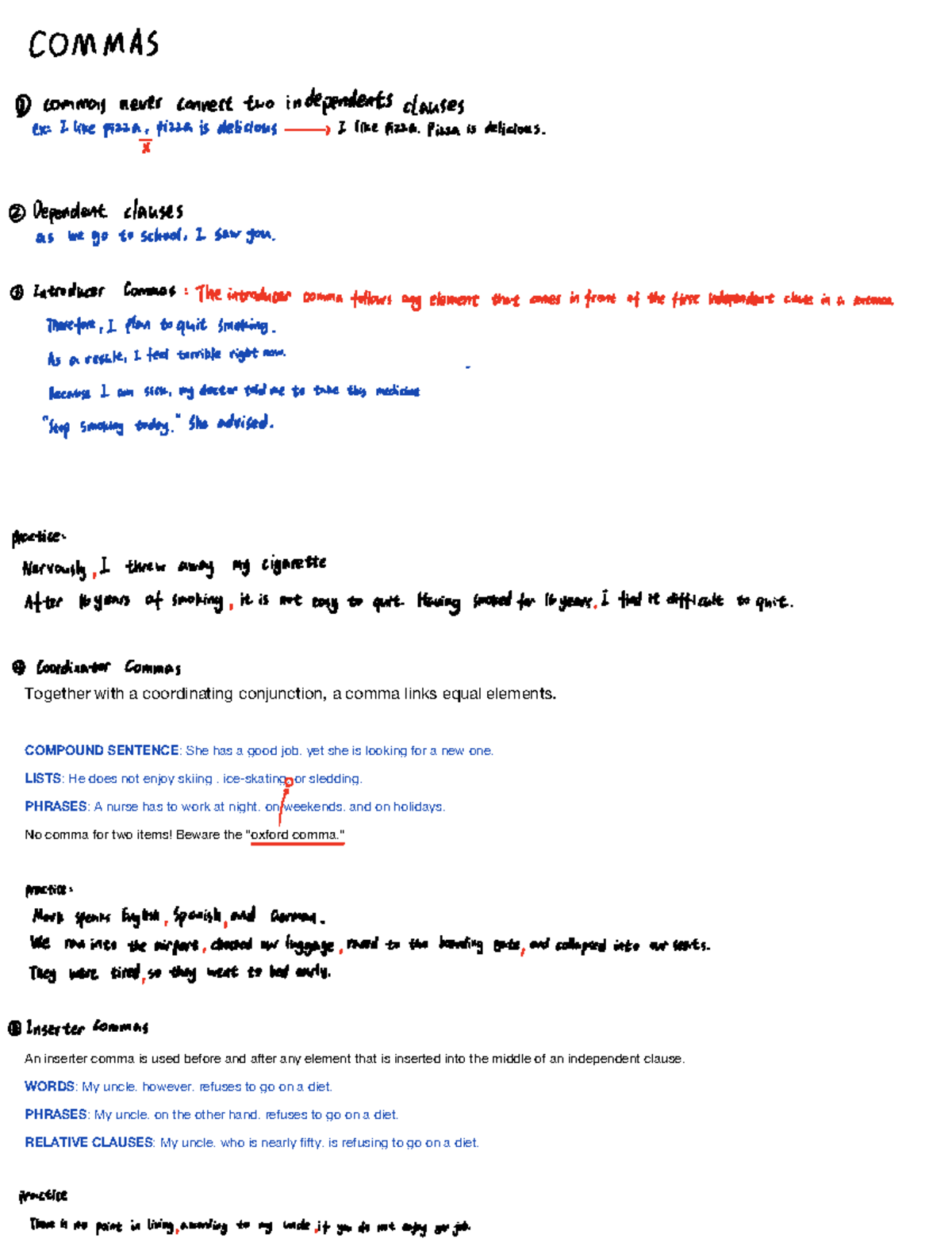Reading and Writing - Together with a coordinating conjunction, a comma ...