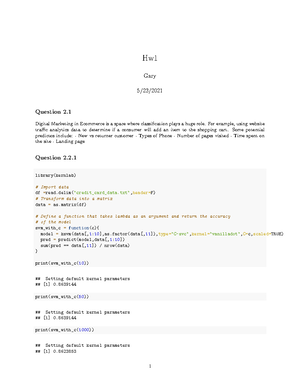 ISYE 6501 HW 6 - ISYE 6501 HW 6 HT 2024-06- Question 13 In this problem you, can simulate a ...