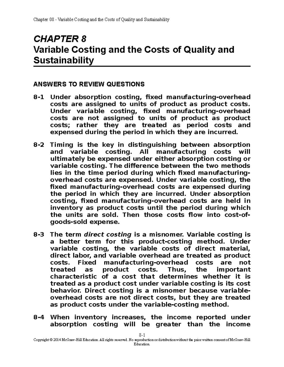 Chap008 Homework - Textbook Solution Mannuals - CHAPTER 8 Variable ...