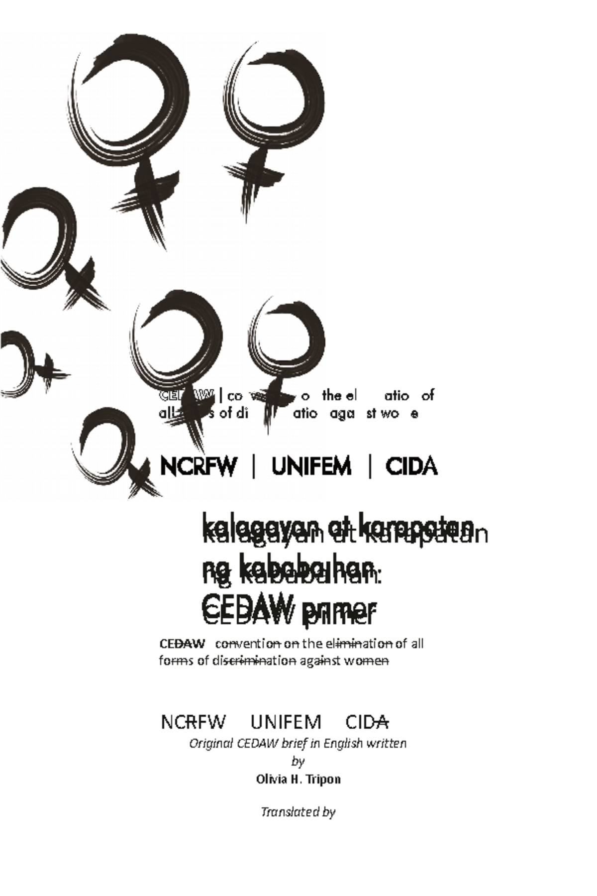 Cedaw - Araling panlipunan - CEDAW convention on the elimination of all forms of discrimination ...