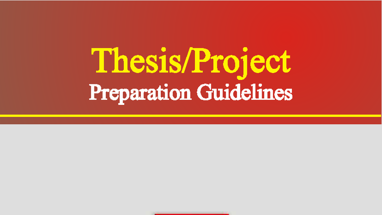 IICSE University Thesis Preparation Guidelines - Studocu