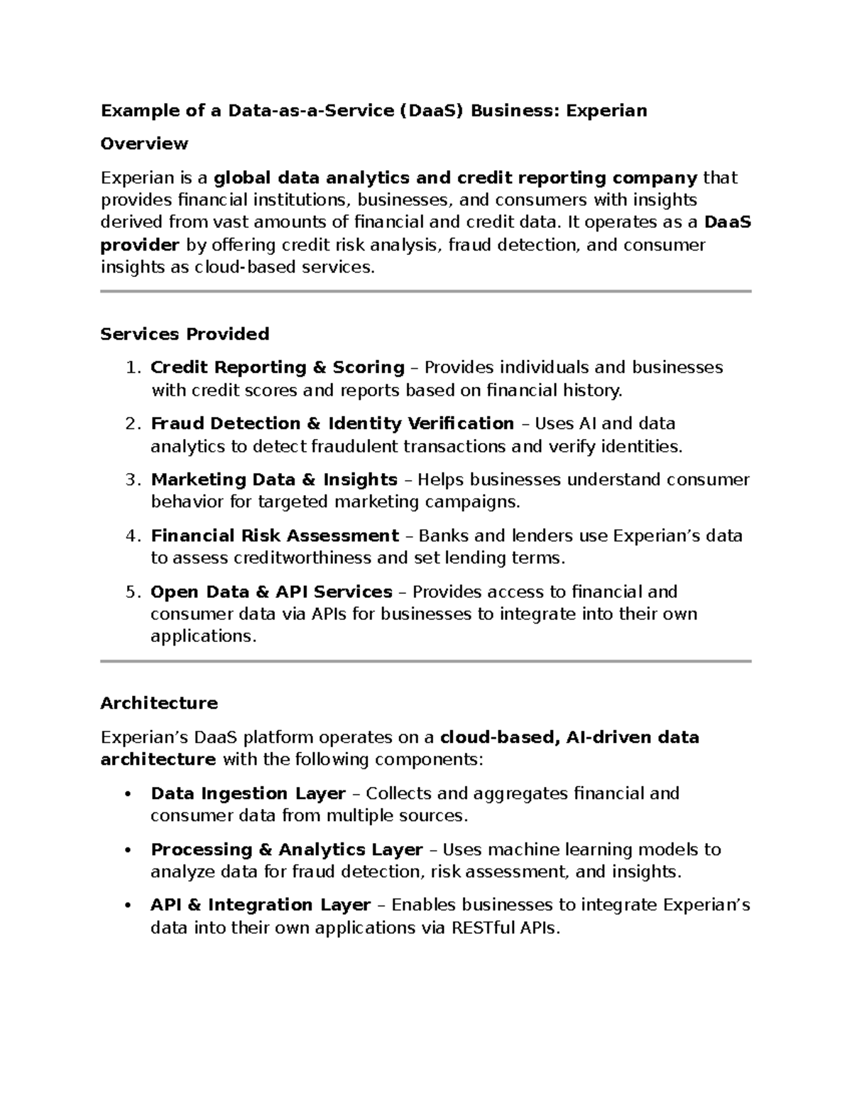 DaaS Business Model Overview: Experian's Financial Services Insights ...