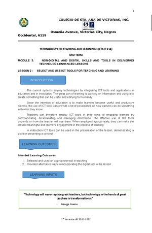 Module 1 - Lesson 2 (Understanding the Basic Concepts in ICT) - 1 st ...