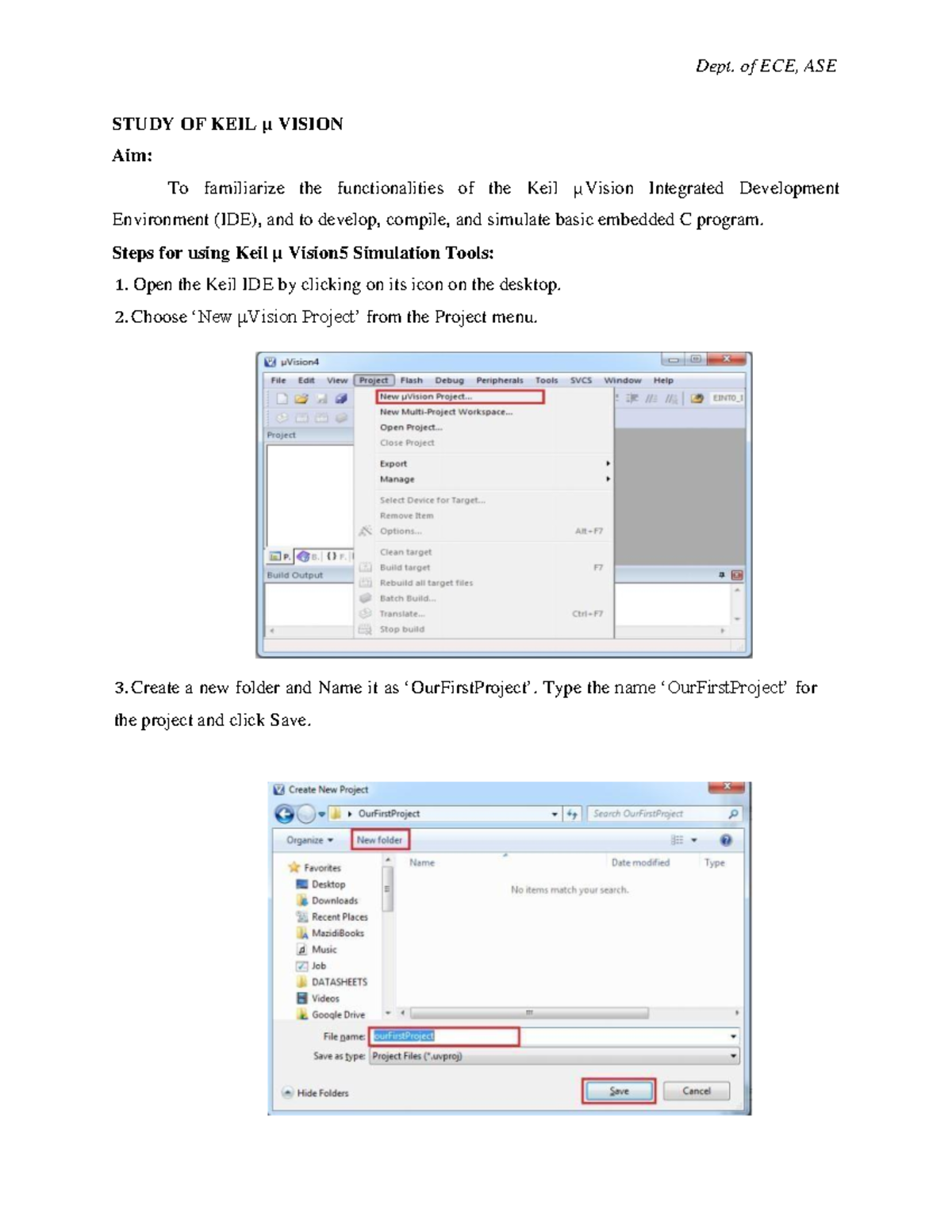 Case Study: ECE 23 CCE384 - Keil µVision IDE Functionality Guide - Studocu