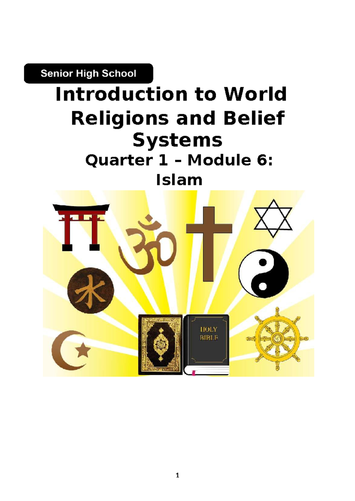 Module 6: Introduction to Islam in the Context of World Religions ...
