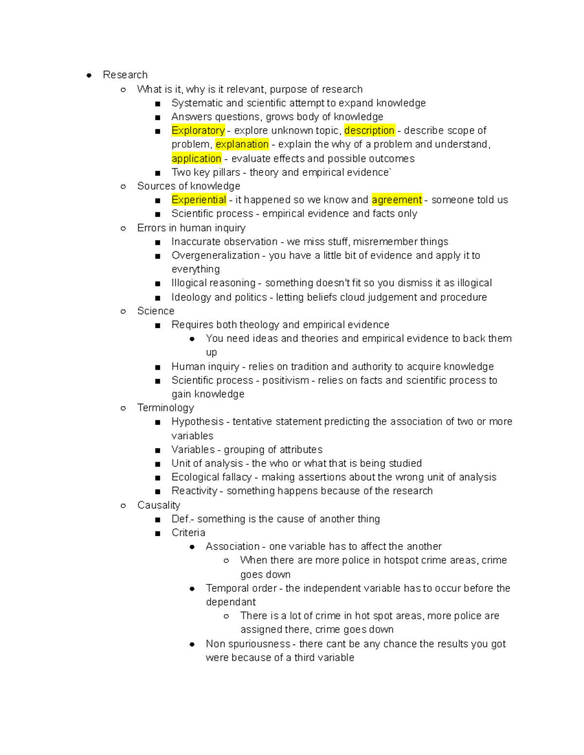 Research Methods Overview: Key Principles & Ethics (Course Code: RM101) - Studocu