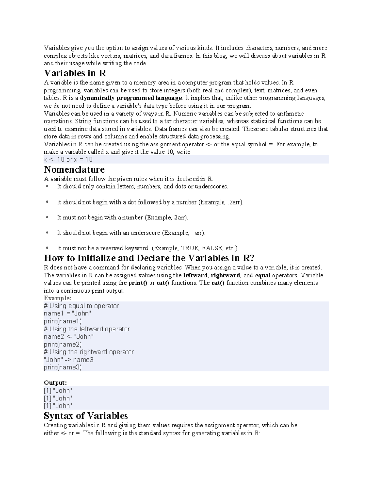 Lab - BASIC LAB EXERCISE: Understanding Variables in R - Studocu
