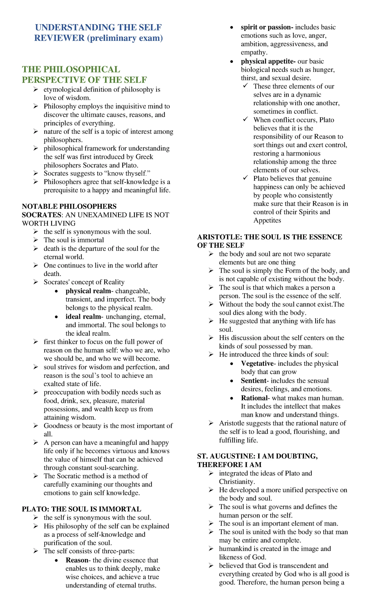 Understanding the Physical Self: Insights and Perspectives - Studocu