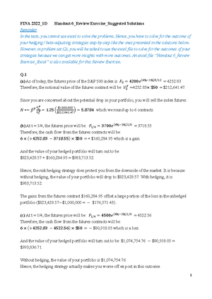 Derivatives - FINA2322 - HKU - Studocu