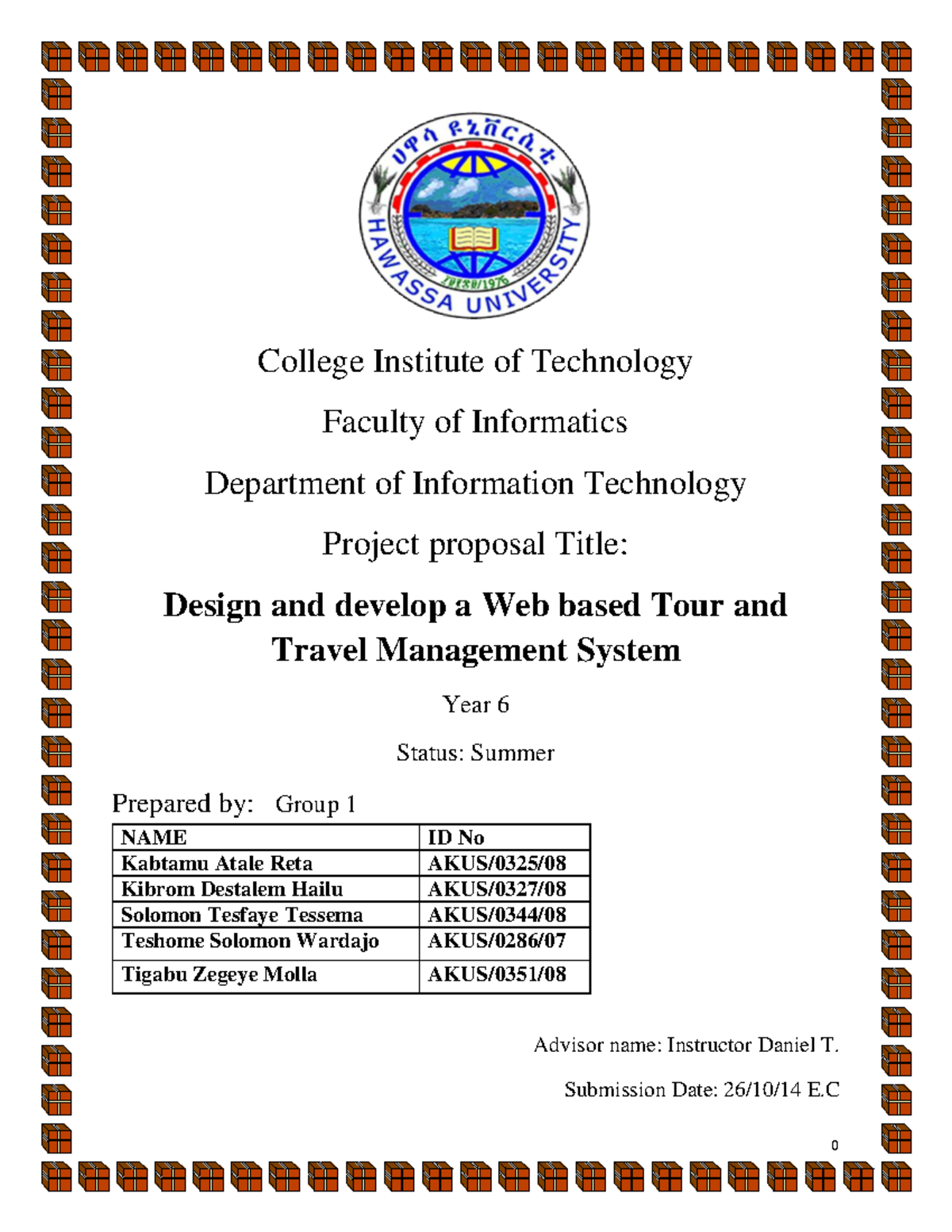 Tour and Travel Managment System final - College Institute of ...