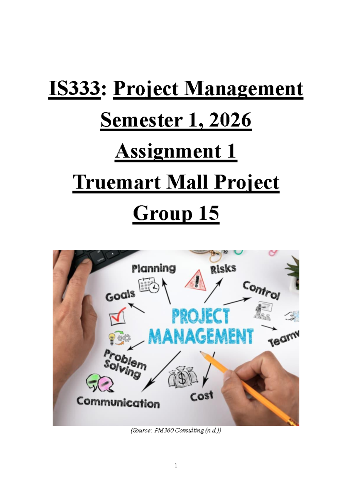 IS333 Project Management Assignment 1: Truemart Mall Group 15 Report ...
