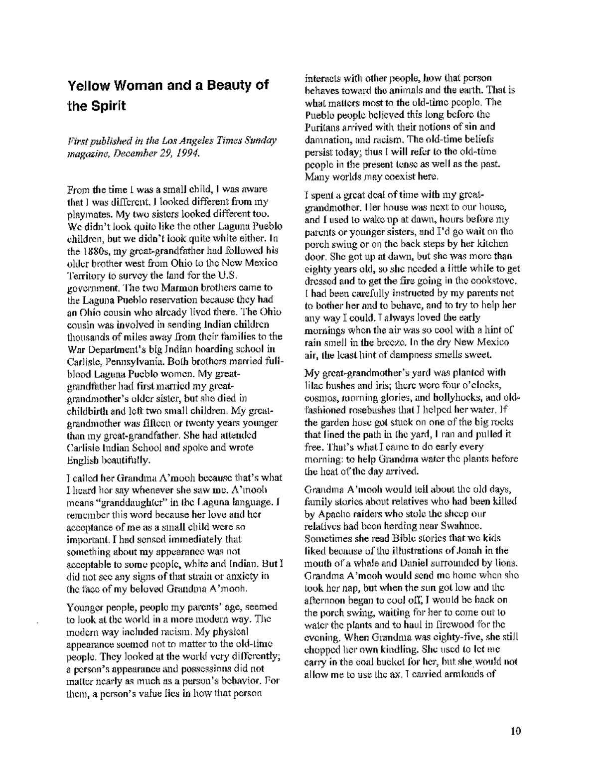 Yellow Woman - Assignment Analysis and Insights - Studocu