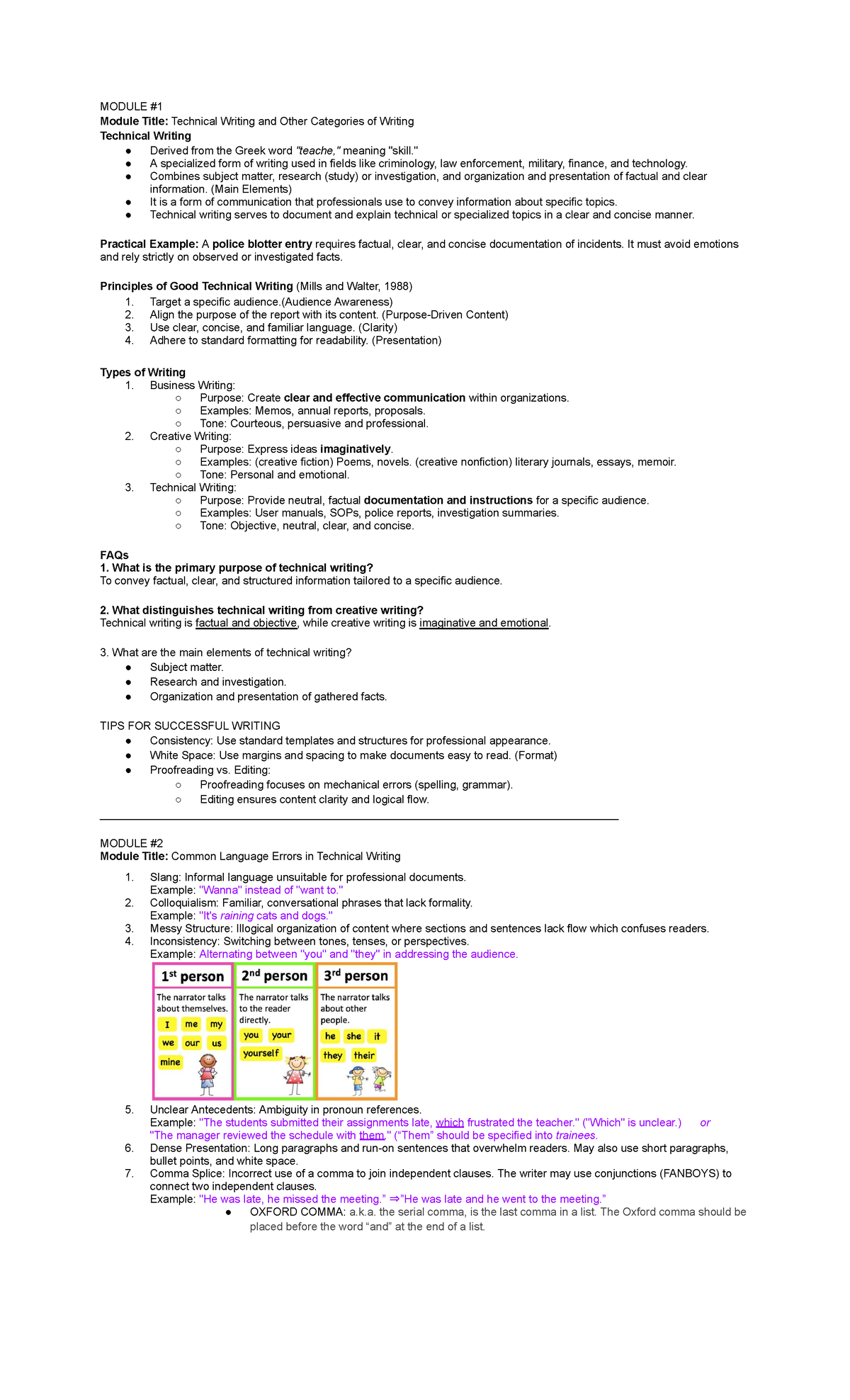 TECH Module 1: Intro to Technical Writing, Types, and Best Practices ...