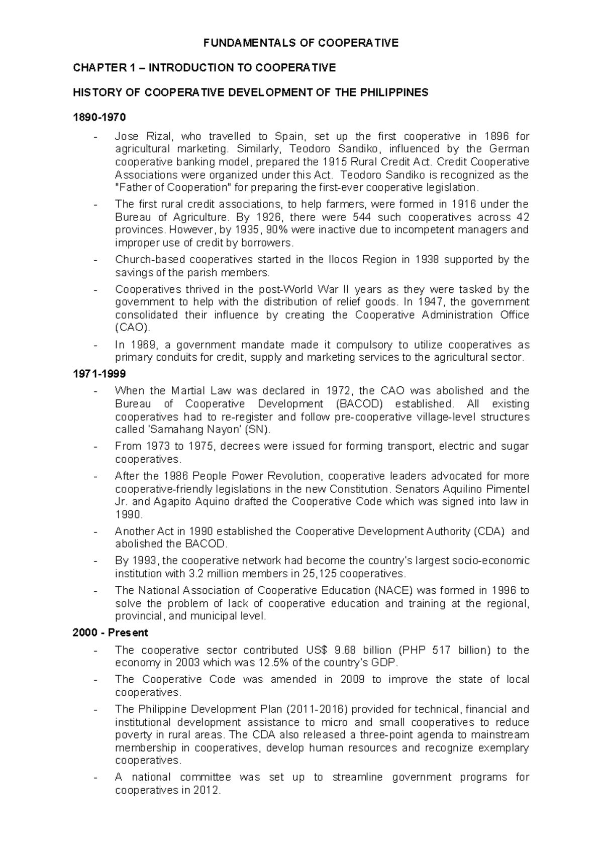 Cooperative Studies - Chapter 1: Introduction to Cooperative History ...