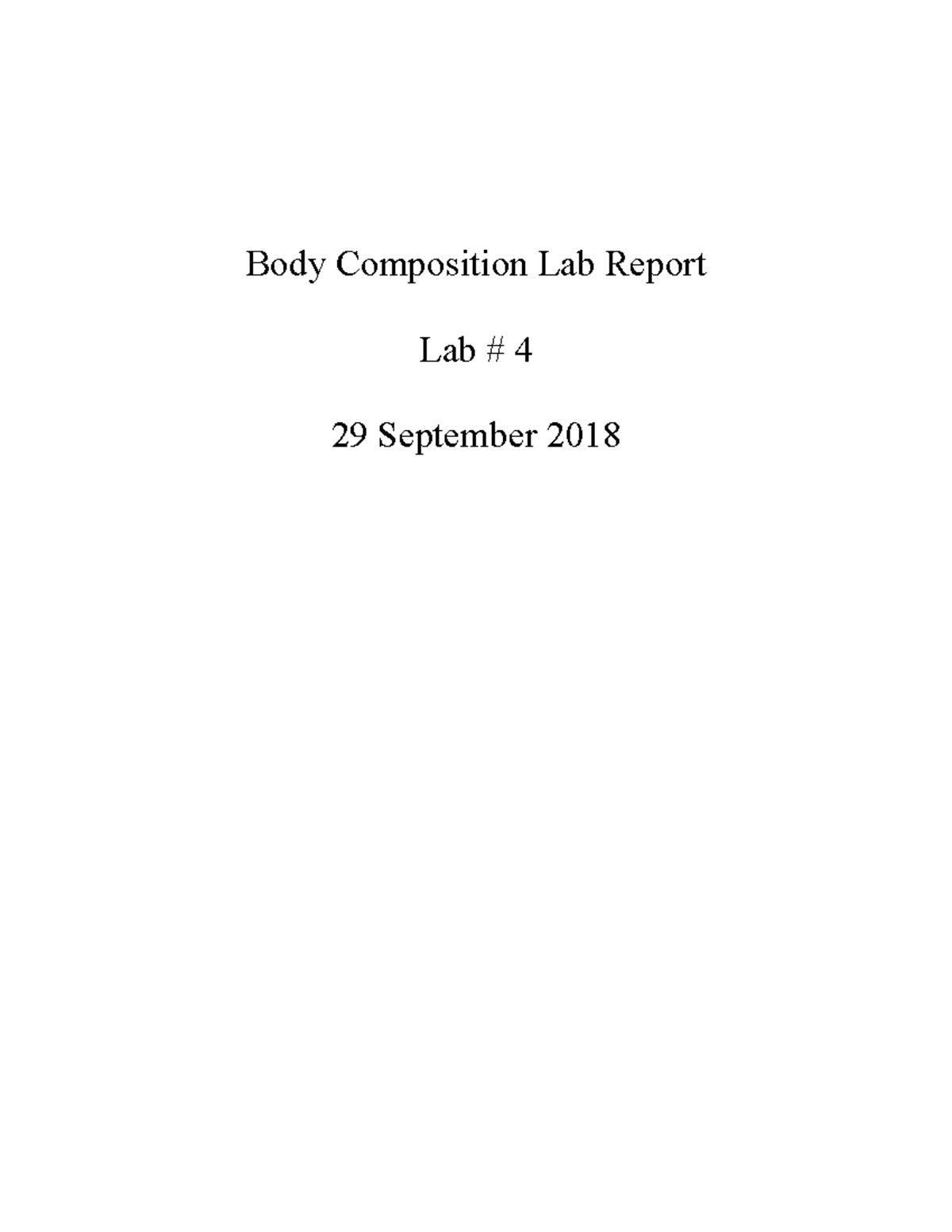 Body Composition Lab Report - The researchers collected anthropometric ...