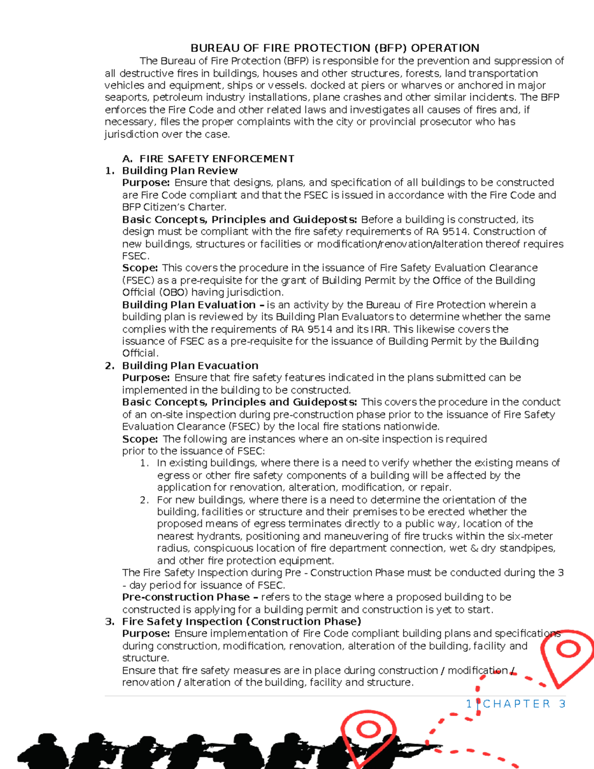 BFP Operations: Comprehensive Guide to Fire Protection Procedures - Studocu