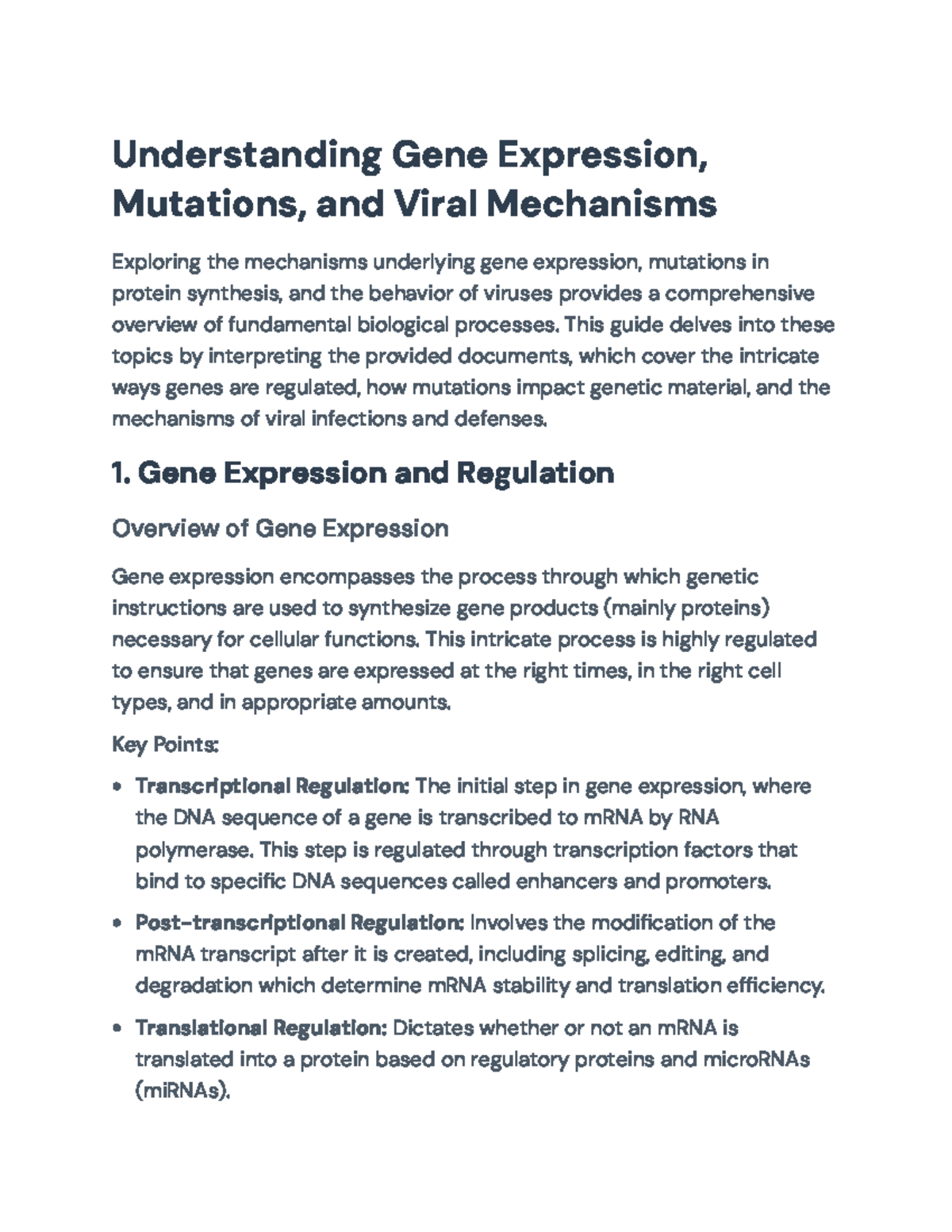 Gene Expression, Mutations & Viral Mechanisms: A Comprehensive Study ...