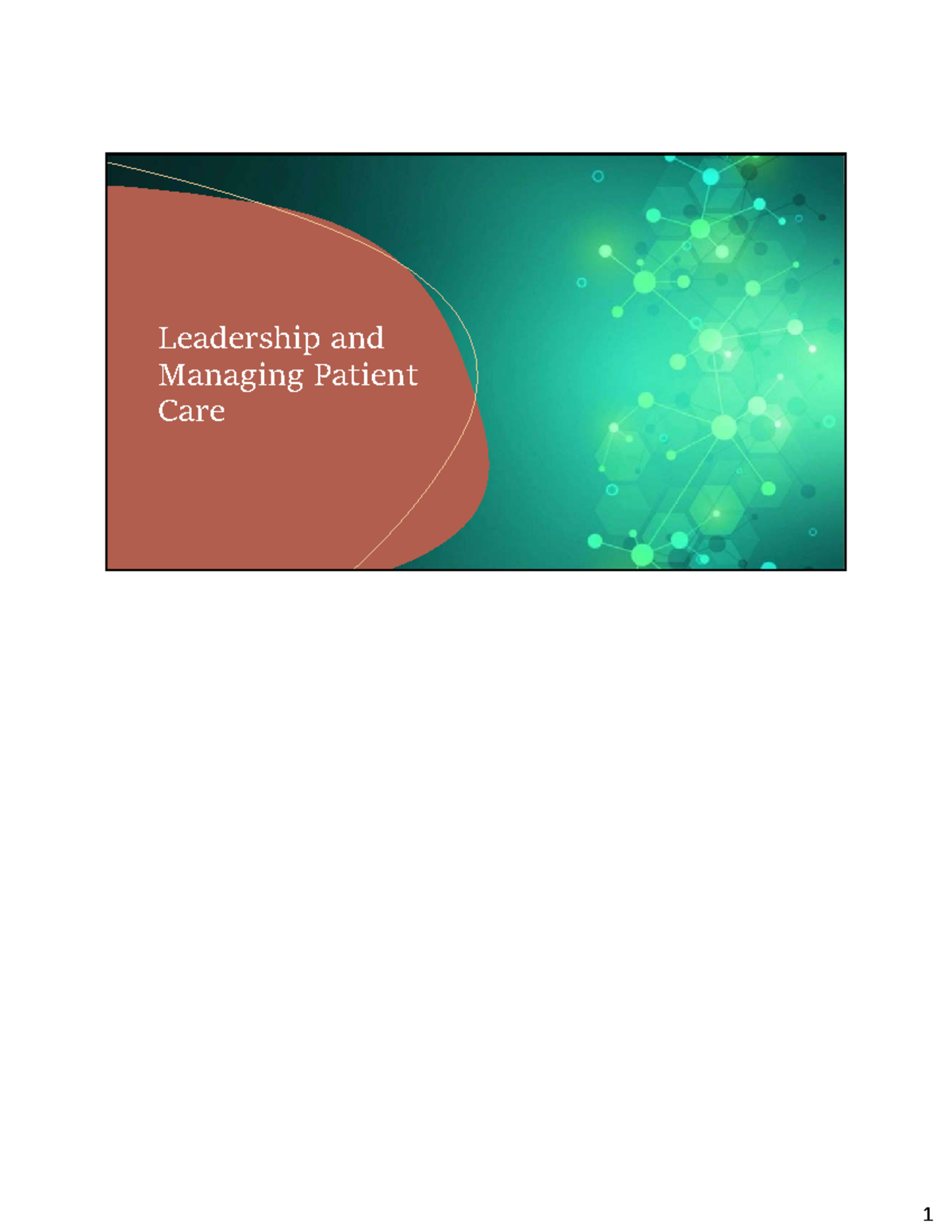 Leadership Skills and Patient Care Management (NUR301) - Studocu