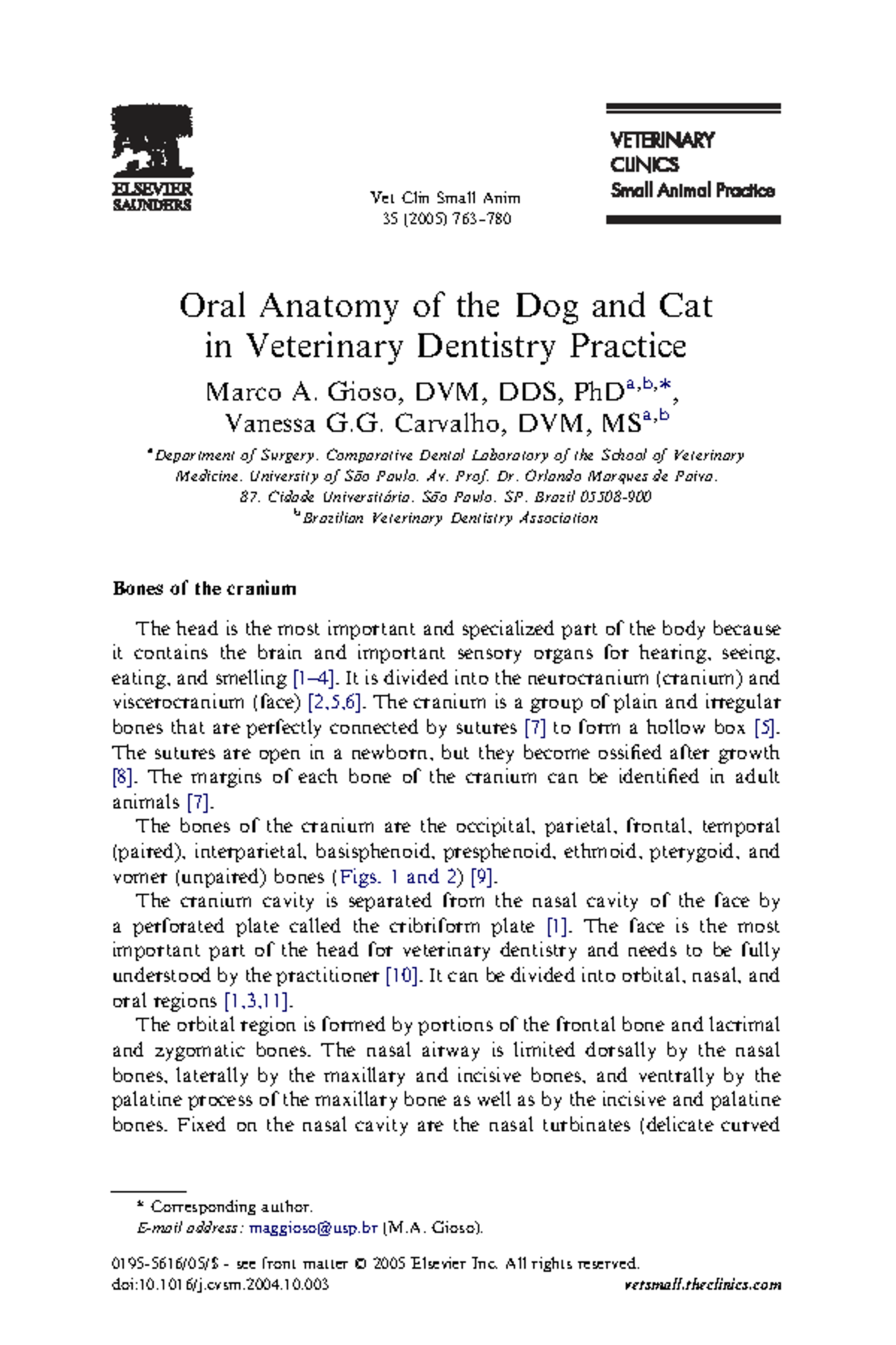 Oral Anatomy of Dogs and Cats in Veterinary Dentistry (Vet Clin Small ...