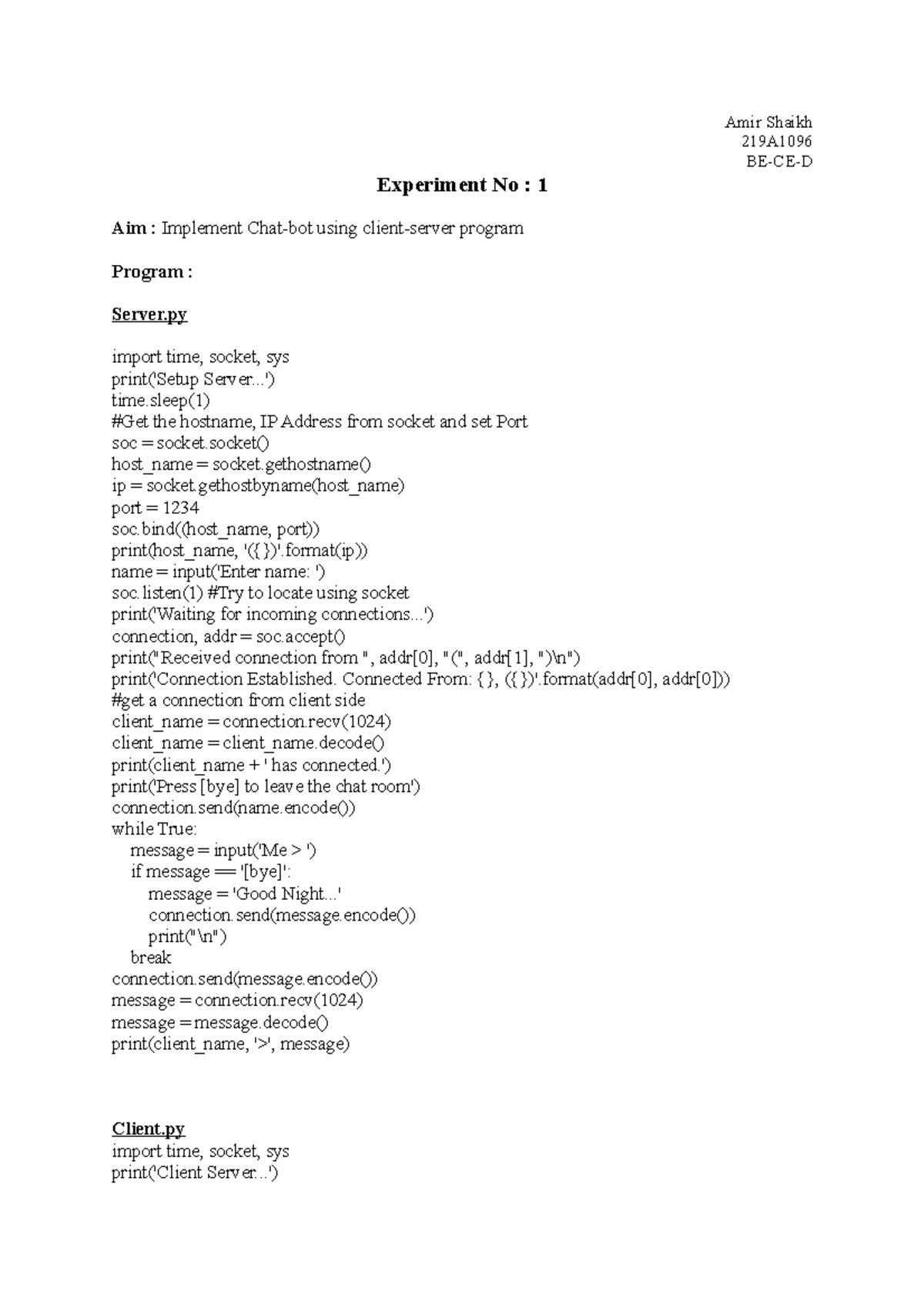 DC EXPERIMENT don't know what it does - Amir Shaikh 219A BE-CE-D ...