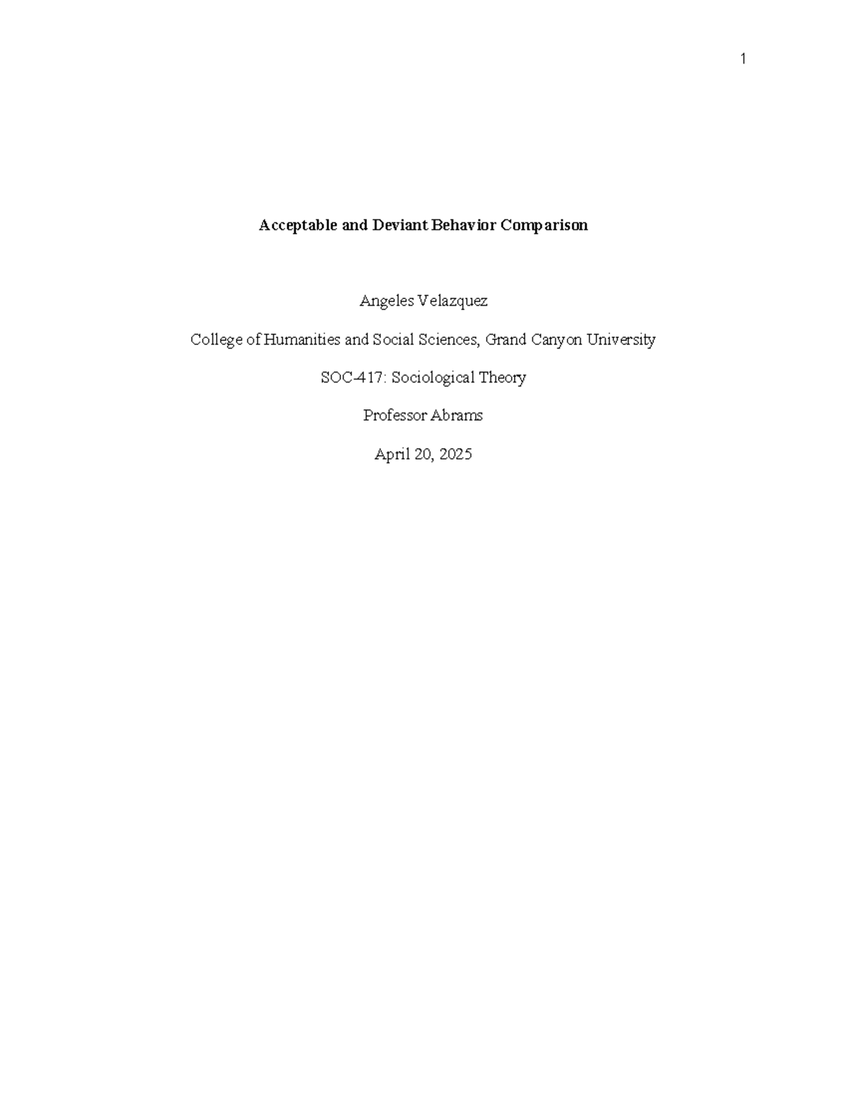 Sociological Theories on Acceptable vs Deviant Behavior: A Comparison ...