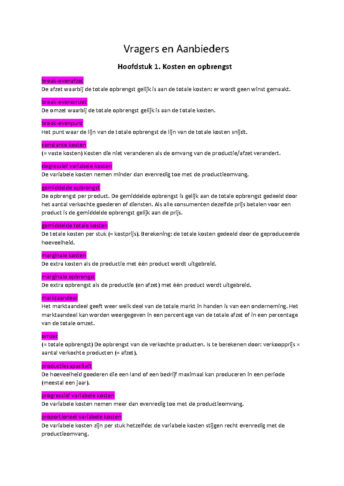 Inkomenselasticiteit - Economie Havo Lesnotities - Studeersnel