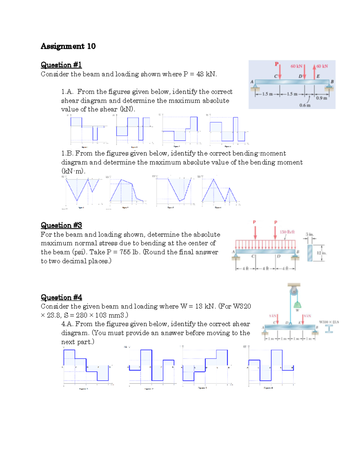 MEM230 Week 7 Assignment 10: Shear & Bending Moment Analysis - Studocu