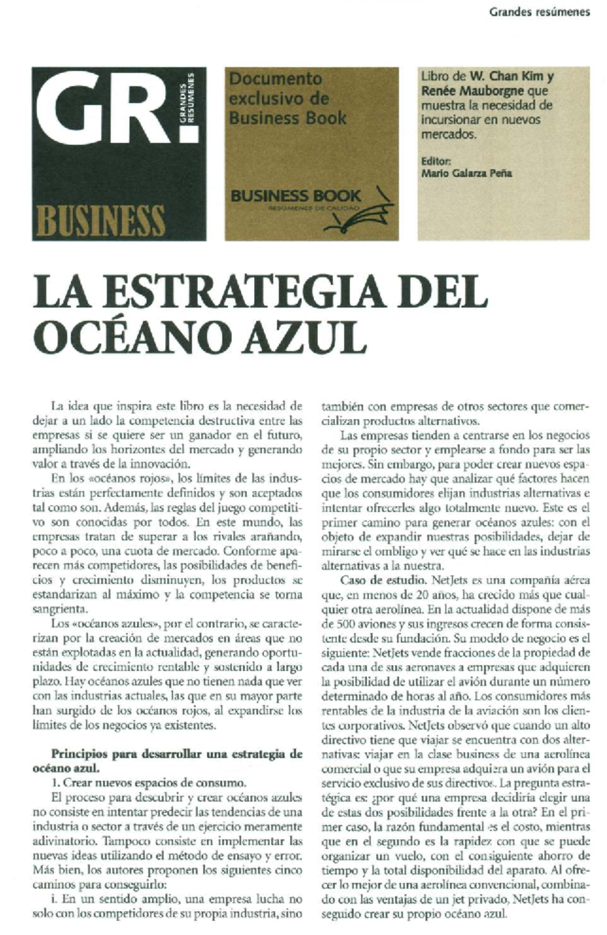 ART-Resumen de 'La Estrategia del Océano Azul' - W. Chan Kim y Renée ...