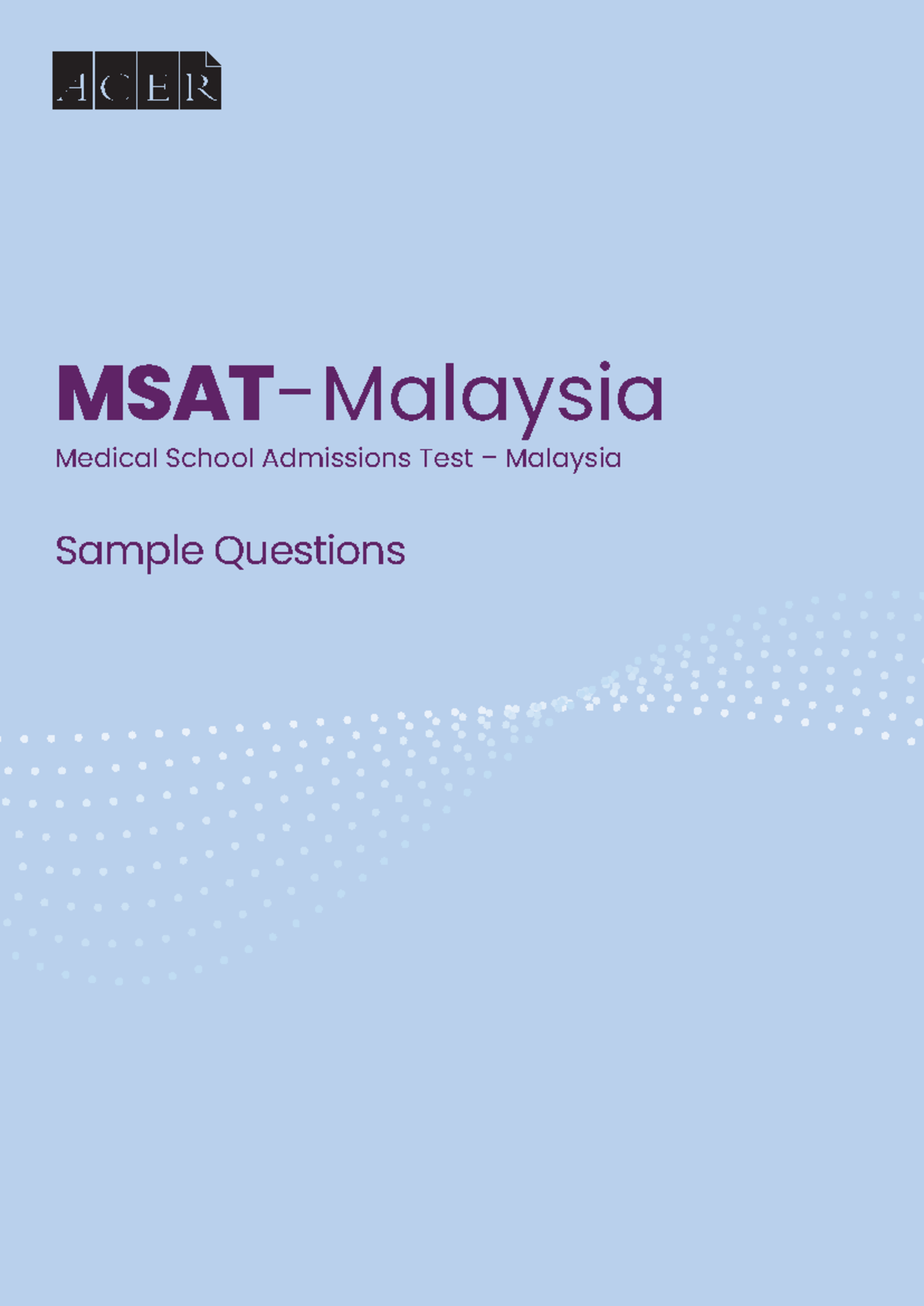 MSAT Sample Questions: Test Prep for Medical School Admission - Studocu