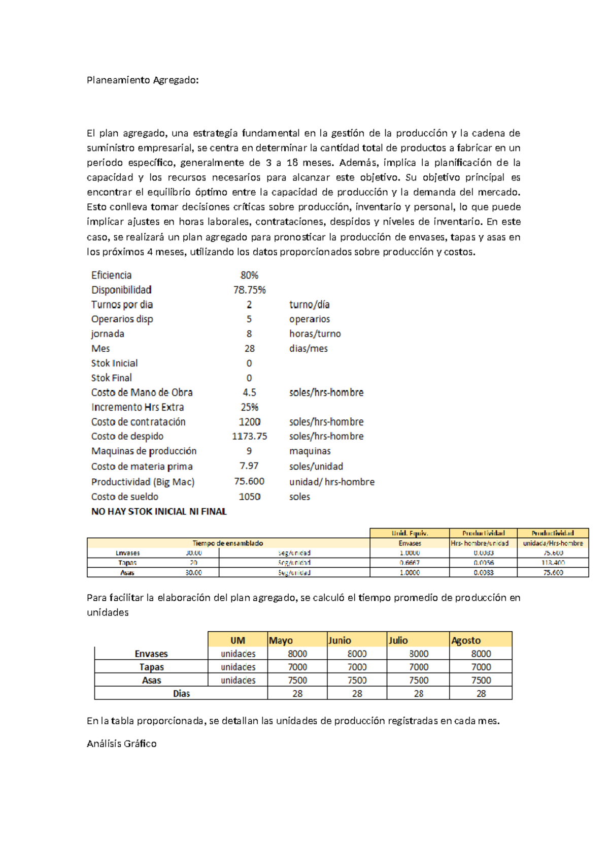 Pco-PA - Planeamiento Agregado en Gestión de Producción y Suministro - Studocu