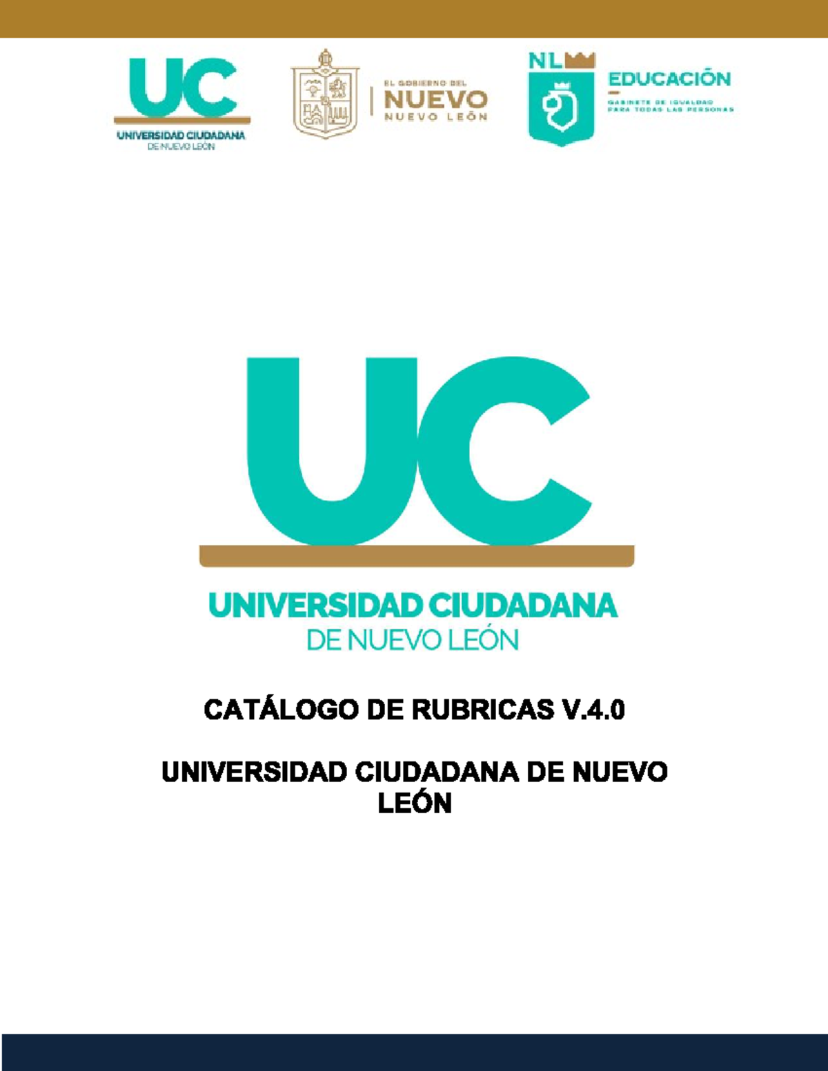 NL UC Catálogo de Rúbricas V.4.0 para Evaluación Educativa en Nuevo ...
