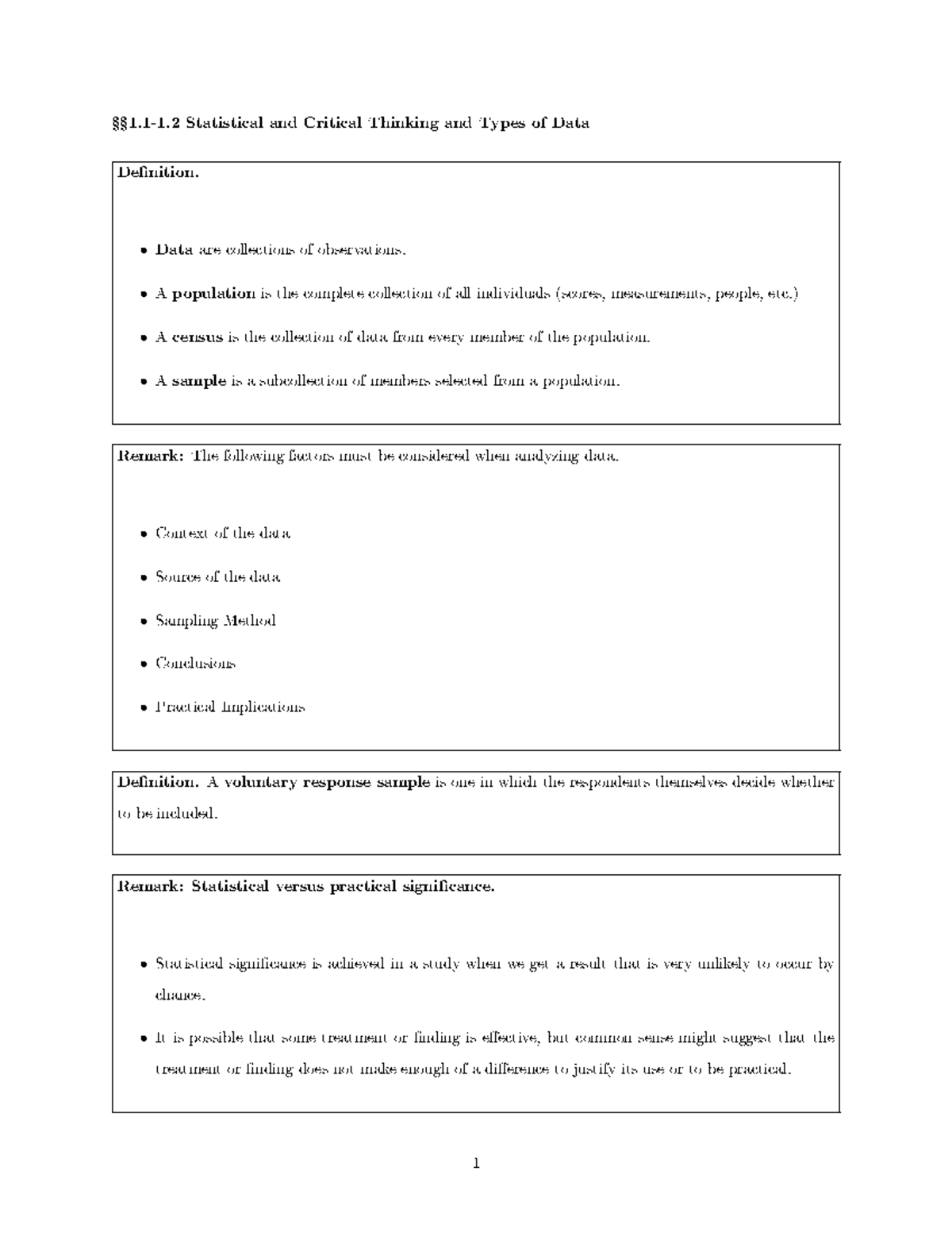 Statistical Methods: Data Collection & Analysis Overview (Course Code) - Studocu