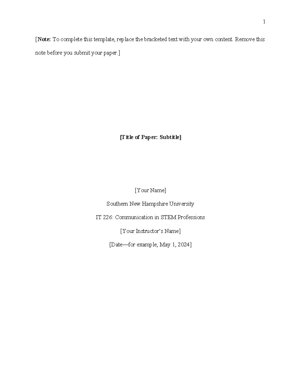 IT 226 Project Design Brief Template for Communication in STEM - Studocu