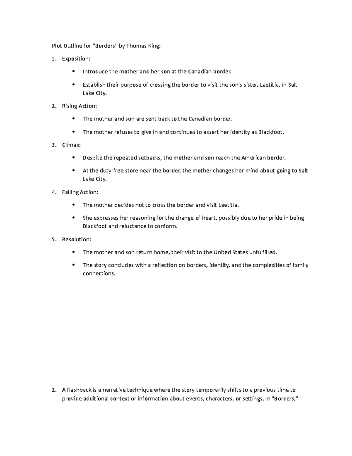 **ENG101: "Borders" by Thomas King - Plot Outline & Character Analysis ...