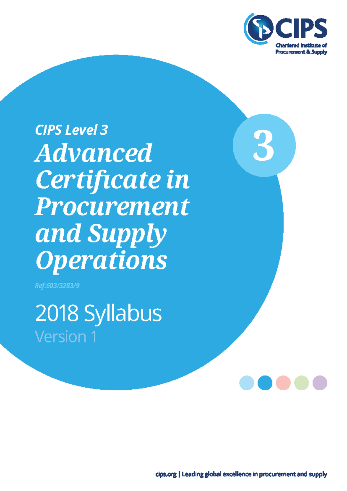 CIPS Level 3 Advanced Certificate in Procurement and Supply Operations ...